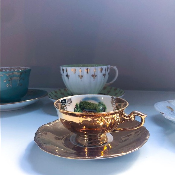 Vintage | Accents | Gebrbauer 92s Gold Plated Teacup Saucer | Poshmark